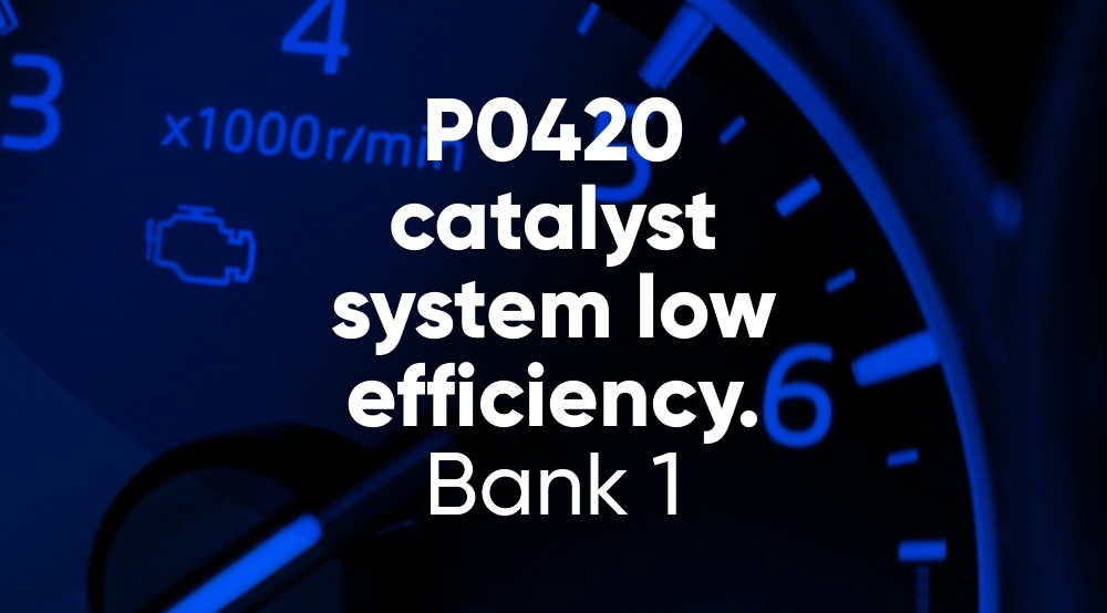 P0420 – catalyst system efficiency below threshold (bank 1) | OBDeleven